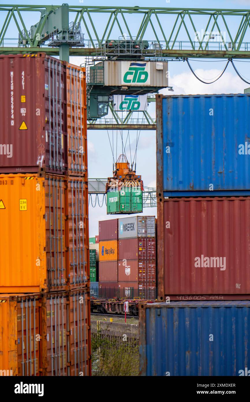 Port of Dortmund, Container Terminal Dortmund CTD, trimodal terminal ...