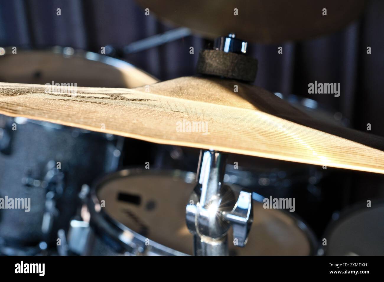 Drum set on the stage, close-up of a drum kit Stock Photo - Alamy