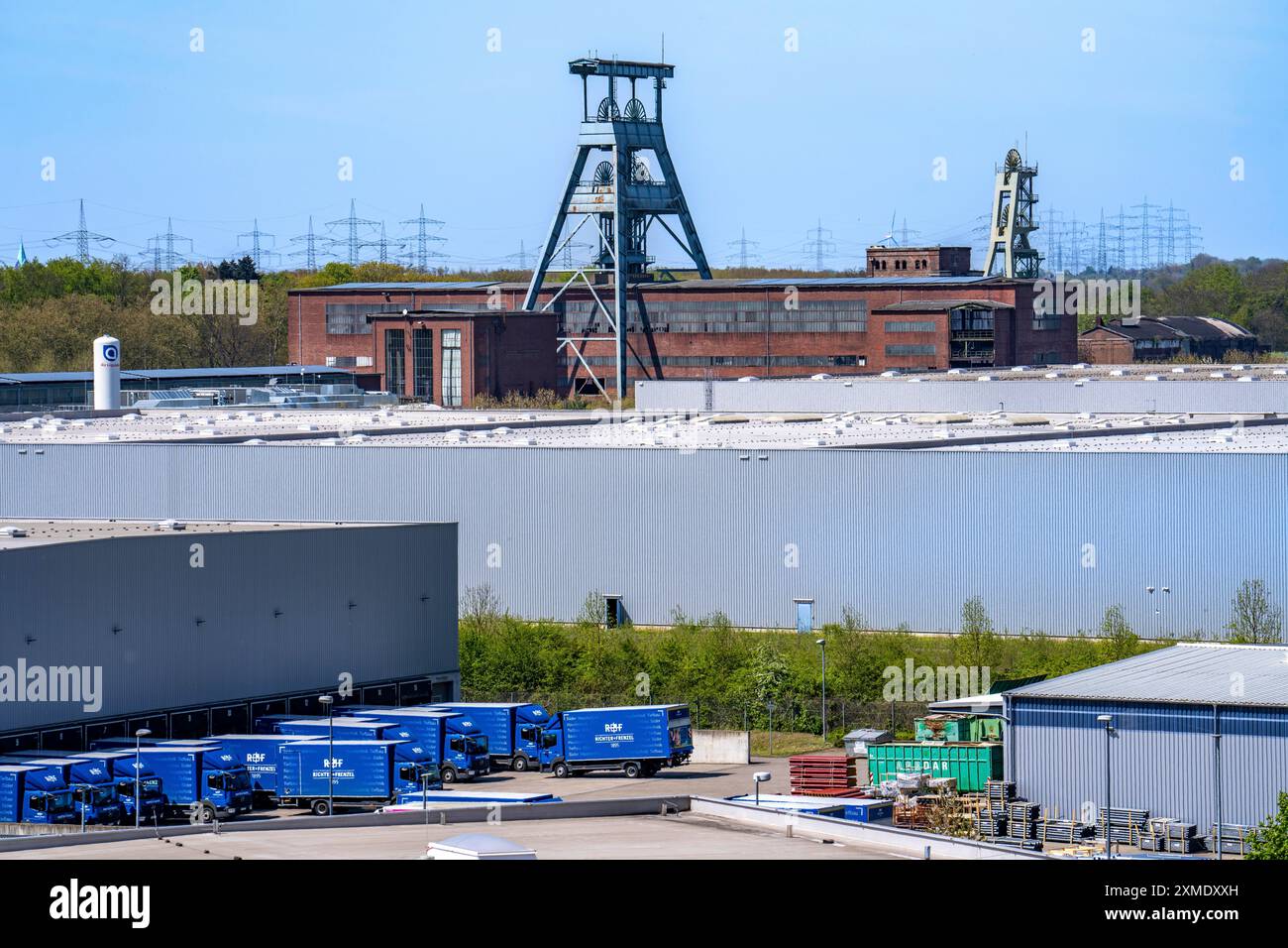 Truck, lorry, logistics company, logistics centre on the former Ewald ...