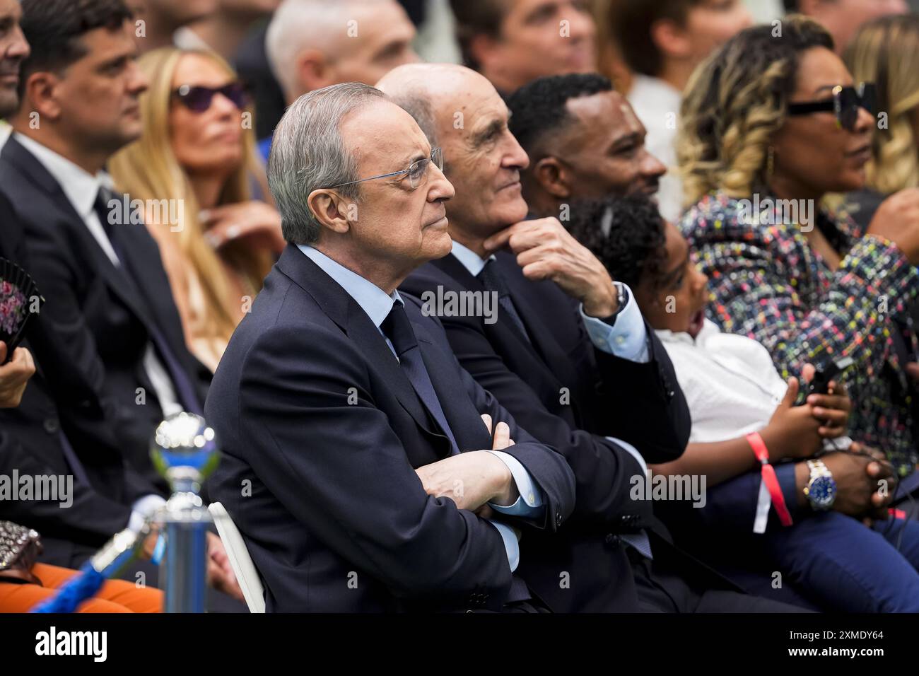 Florentino Perez (L), president of Real Madrid, and Jose Martinez ...
