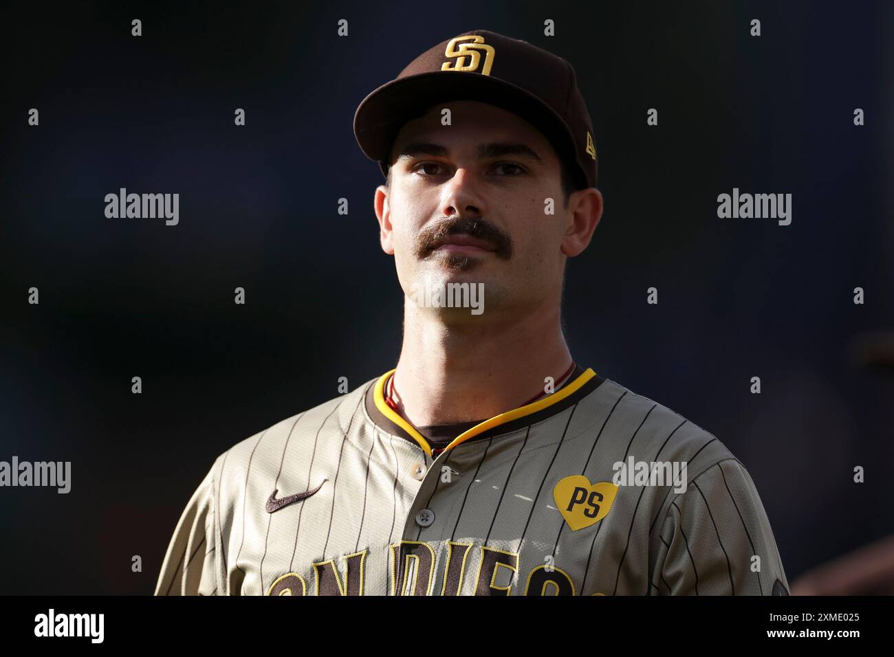 CLEVELAND, OH - JULY 20: Dylan Cease #84 of the San Diego Padres walks ...