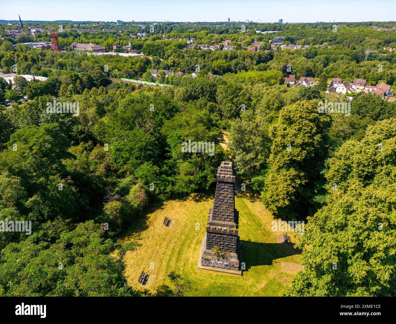 The Mechtenberg in Essen, one of the few natural elevations from the ...
