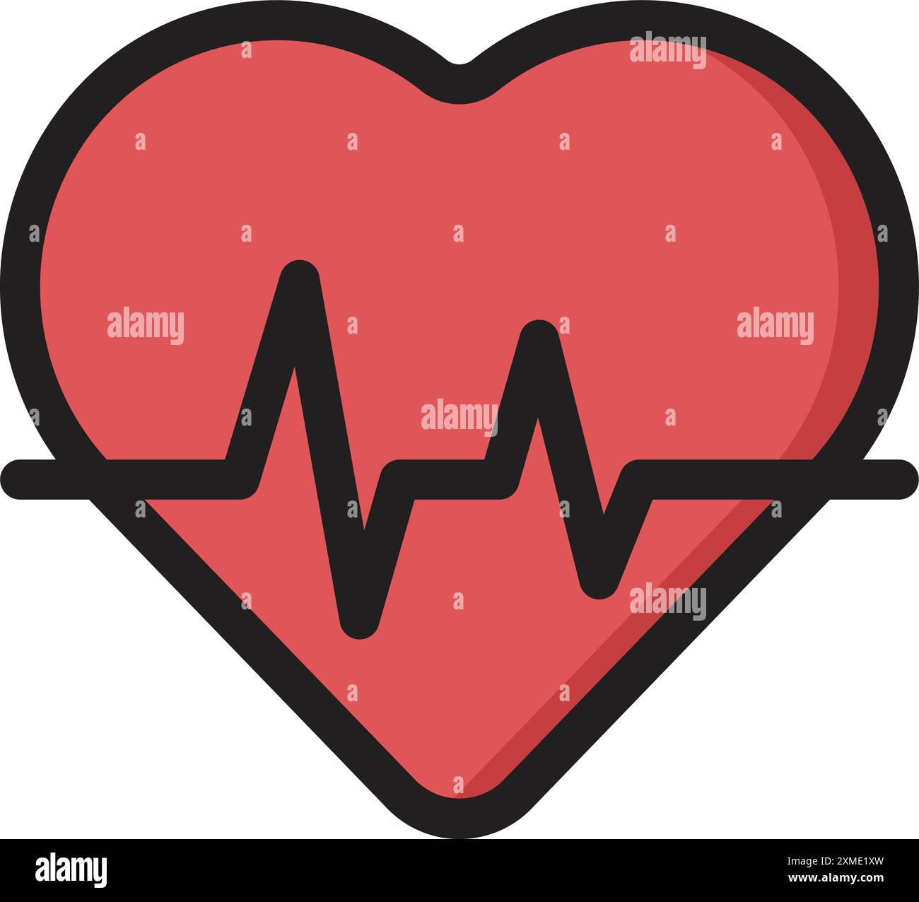 Heart symbol rate line Stock Vector Images - Alamy