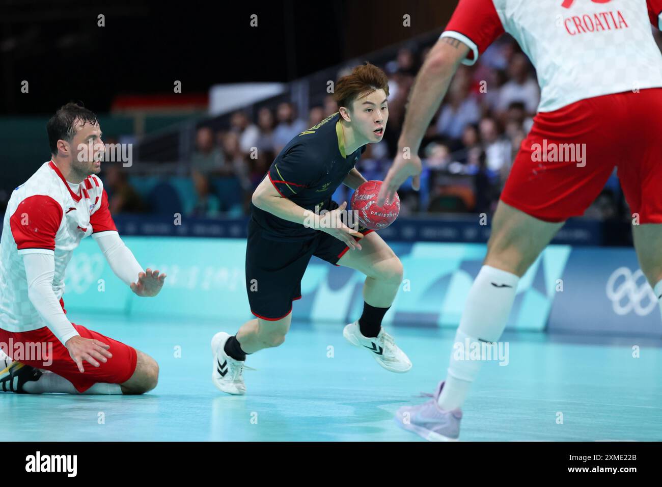 Paris, France. 27th July, 2024. Kosuke Yasuhira (JPN) Handball : Men's Preliminary Round Group A ...