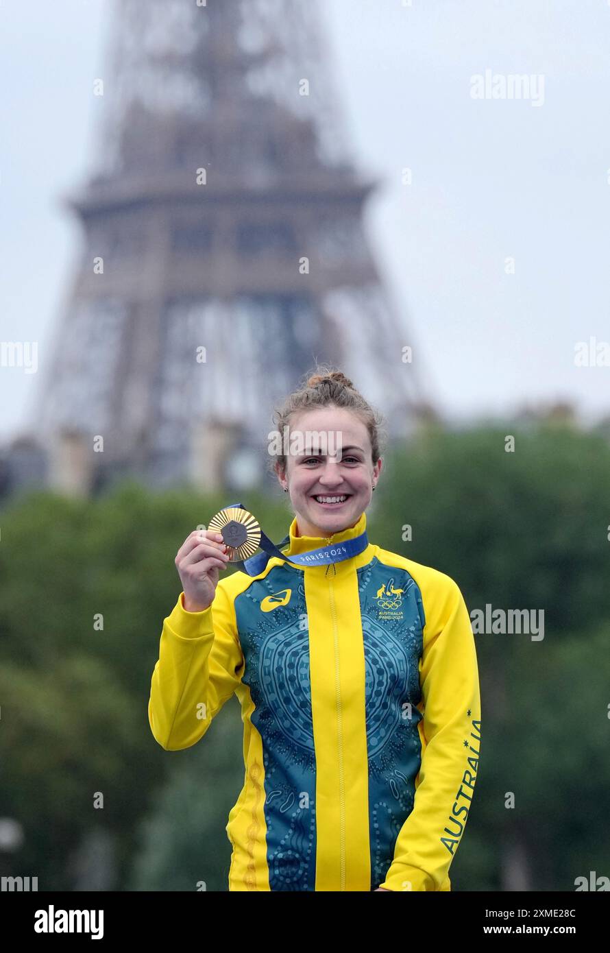 Paris, France. 27th July, 2024. Gold medalist Grace Brown of Australia ...