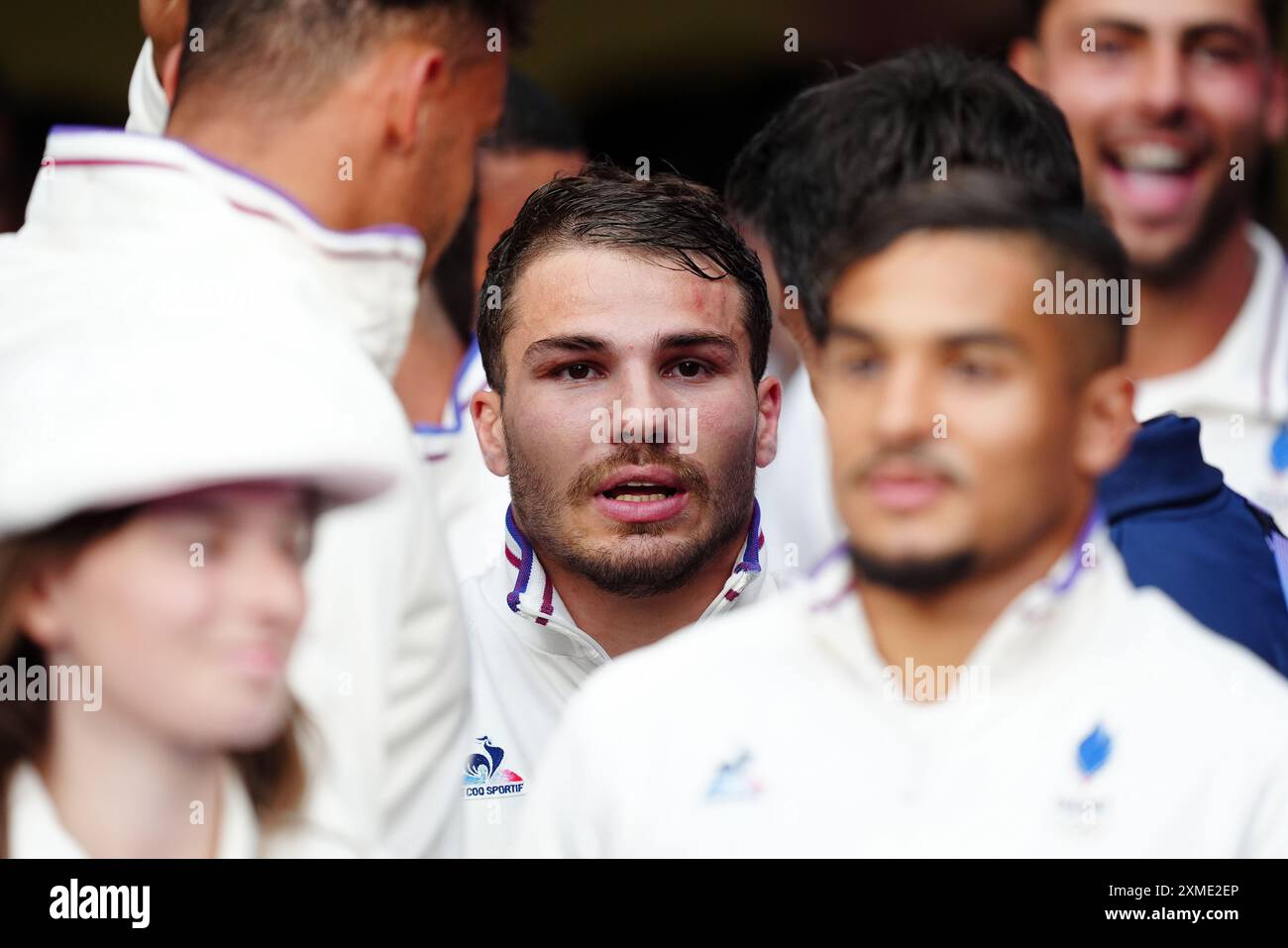 France's Antoine Dupont after winning the rugby sevens gold medal match ...