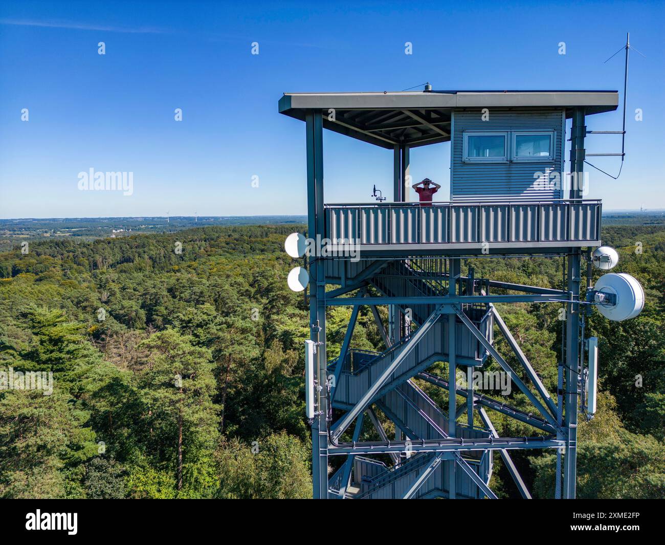 Fire watch tower on the Rennberg, near Flaesheim, Haltern am See, in ...