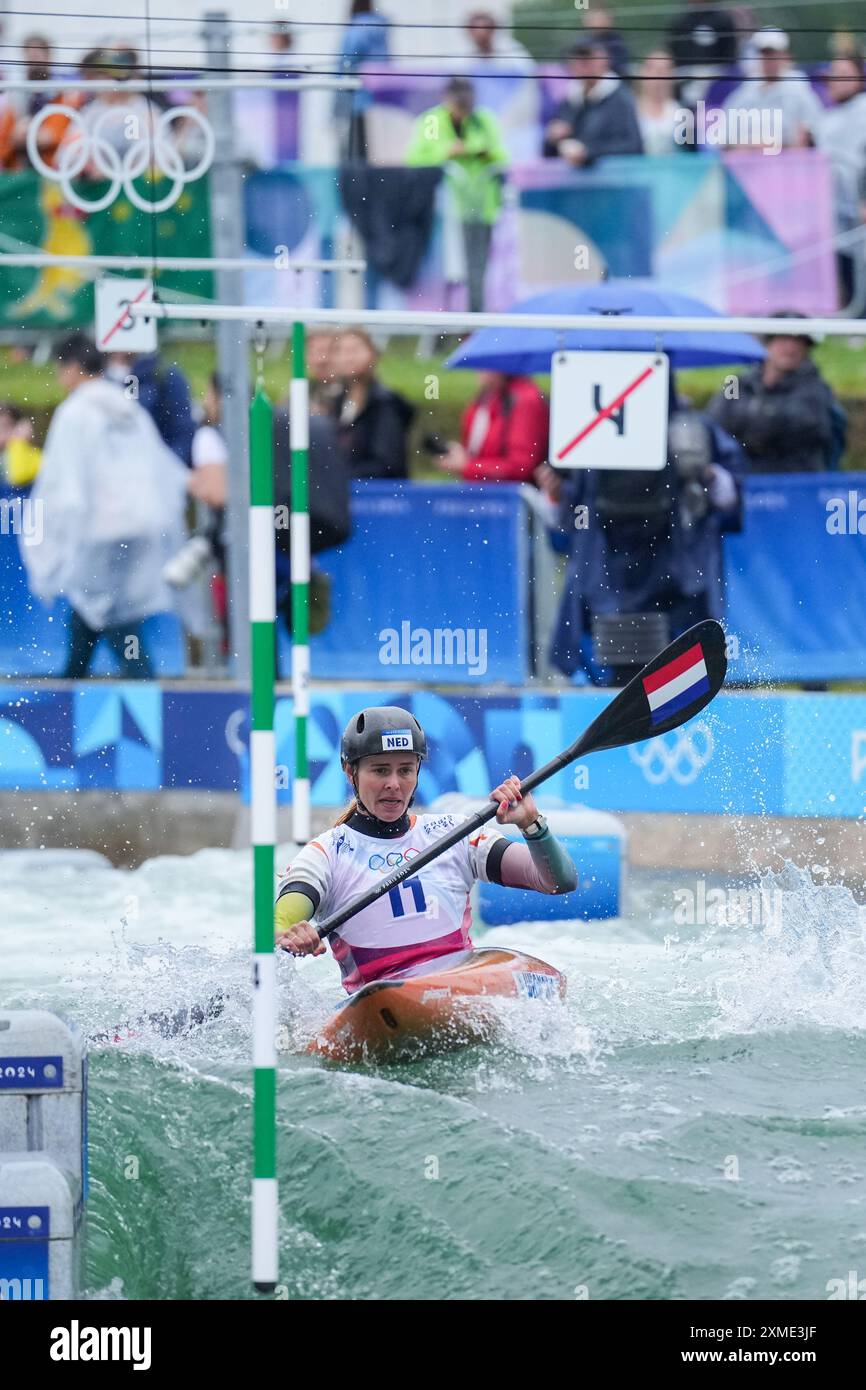 PARIS, FRANCE - JULY 27: Martina Wegman competing in the Women's Kayak ...