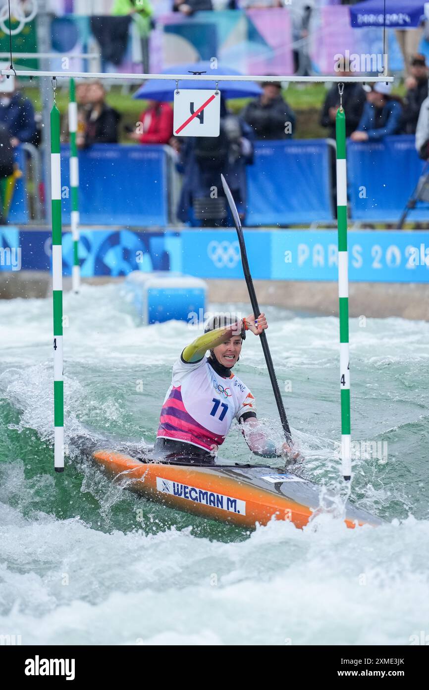 PARIS, FRANCE - JULY 27: Martina Wegman competing in the Women's Kayak ...