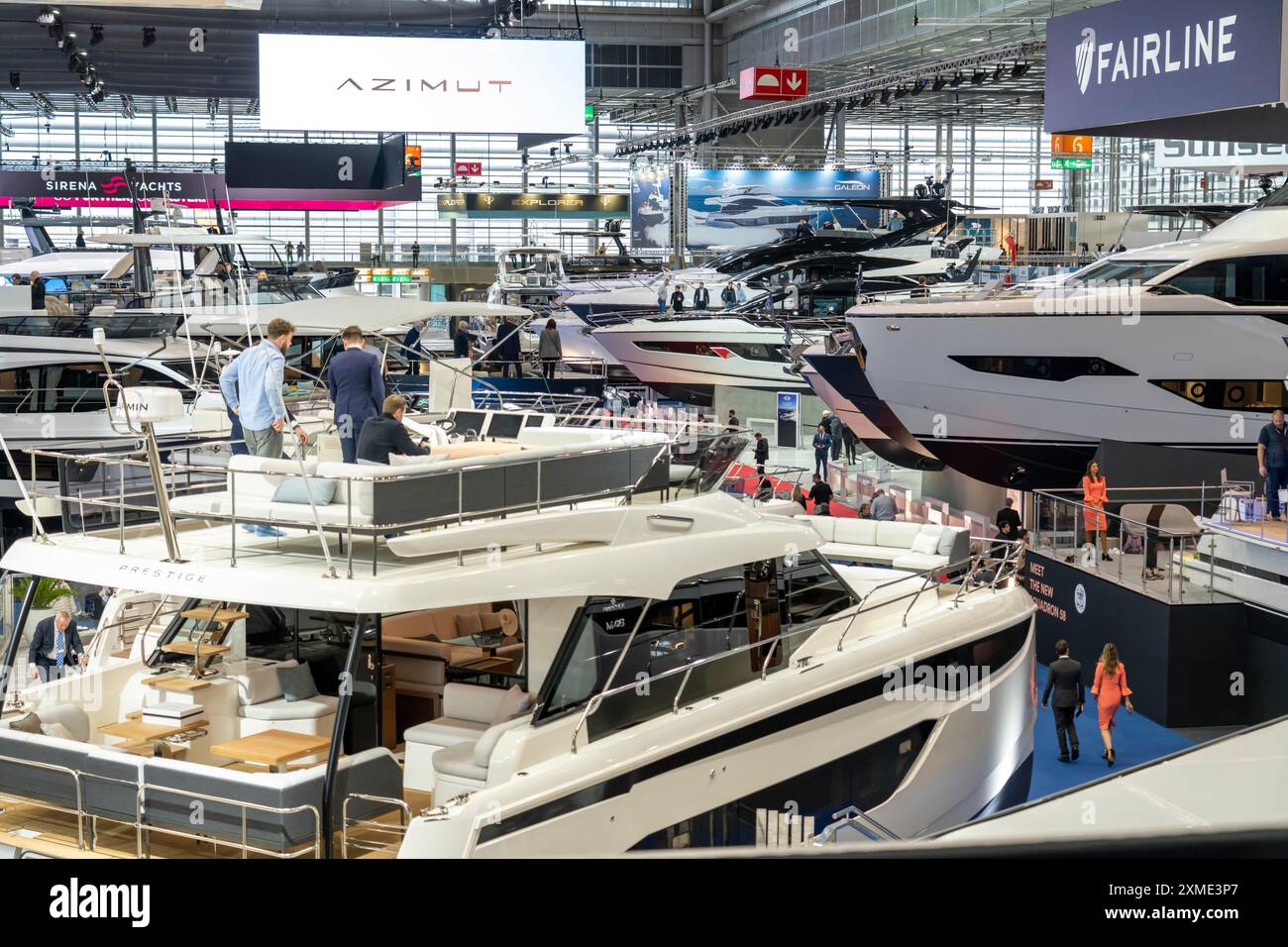 Large yachts, luxury yachts, in Hall 6 of BOOT 2024, the world's ...