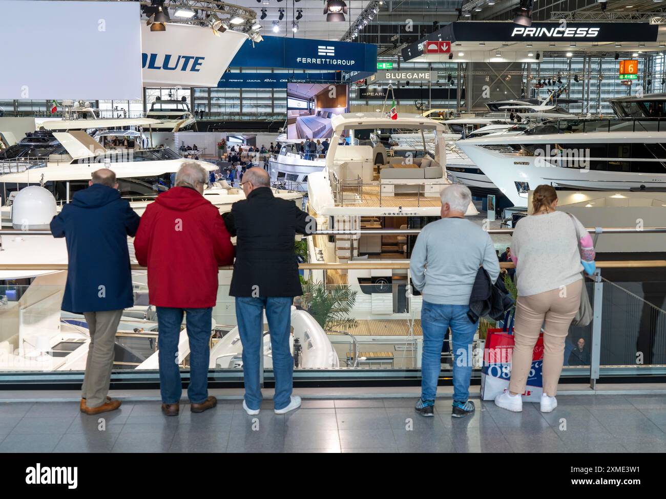 Large yachts, luxury yachts, in Hall 6 of BOOT 2024, the world's ...