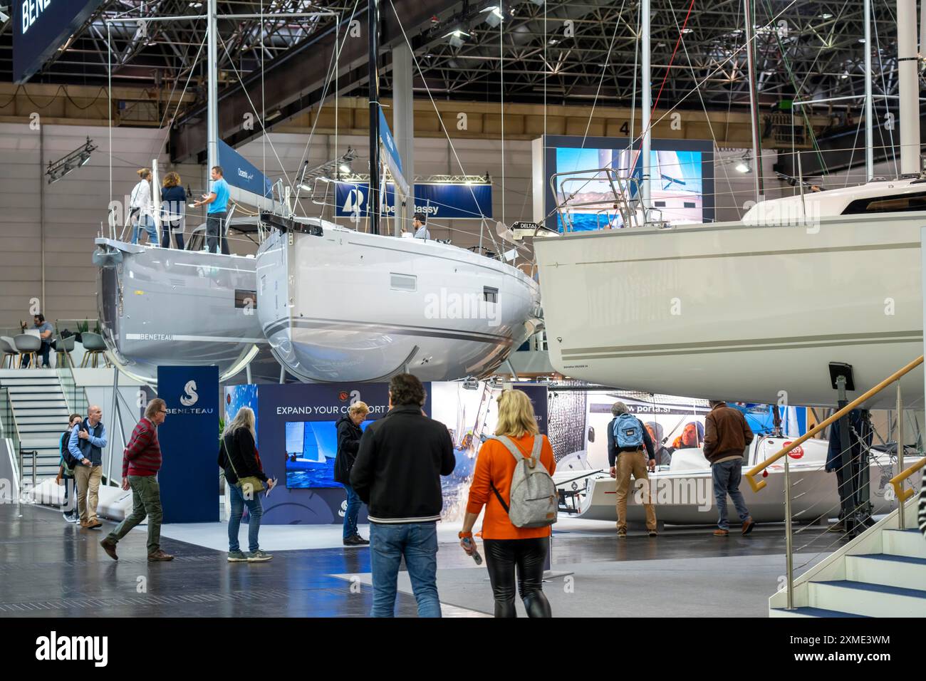 Sailing yachts, luxury yachts, in Hall 16 of BOOT 2024, the world's ...
