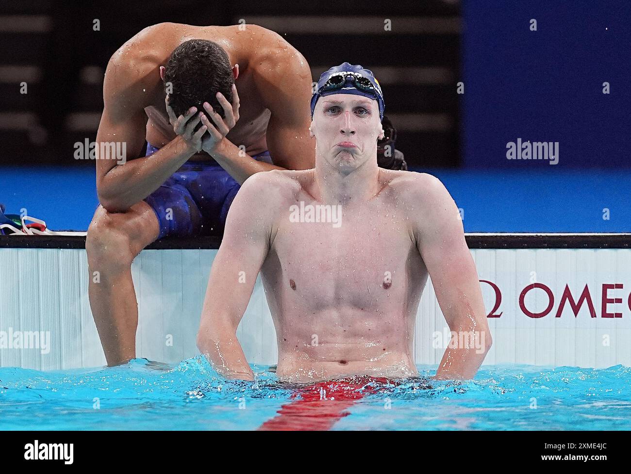 Paris, France. 27th July, 2024. Lukas Maertens (R) of Germany reacts ...