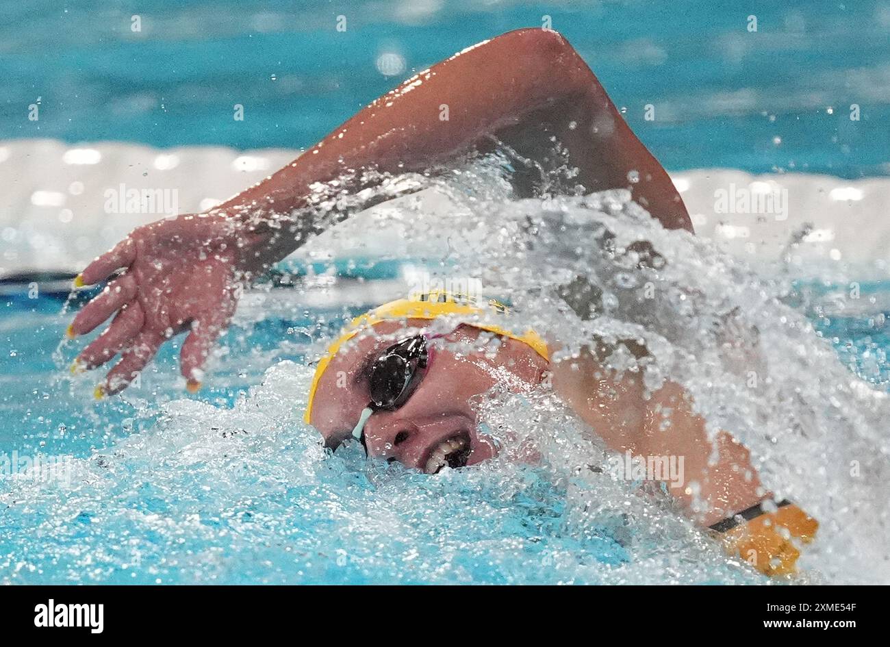 Paris, France. 27th July, 2024. Ariane Titmus of Australia competes in ...