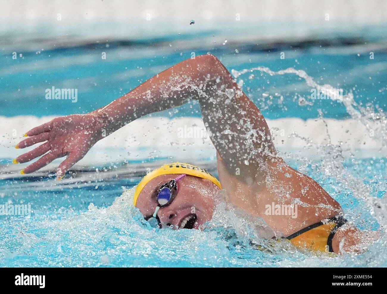 Paris, France. 27th July, 2024. Ariane Titmus of Australia competes in ...