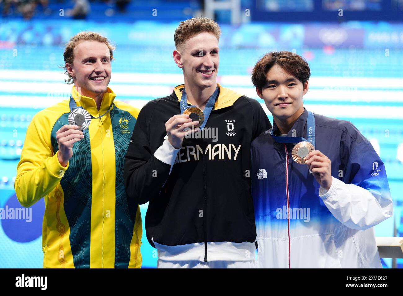 Gold Medalist Germany's Lukas Maertens (centre), Silver Medalist ...
