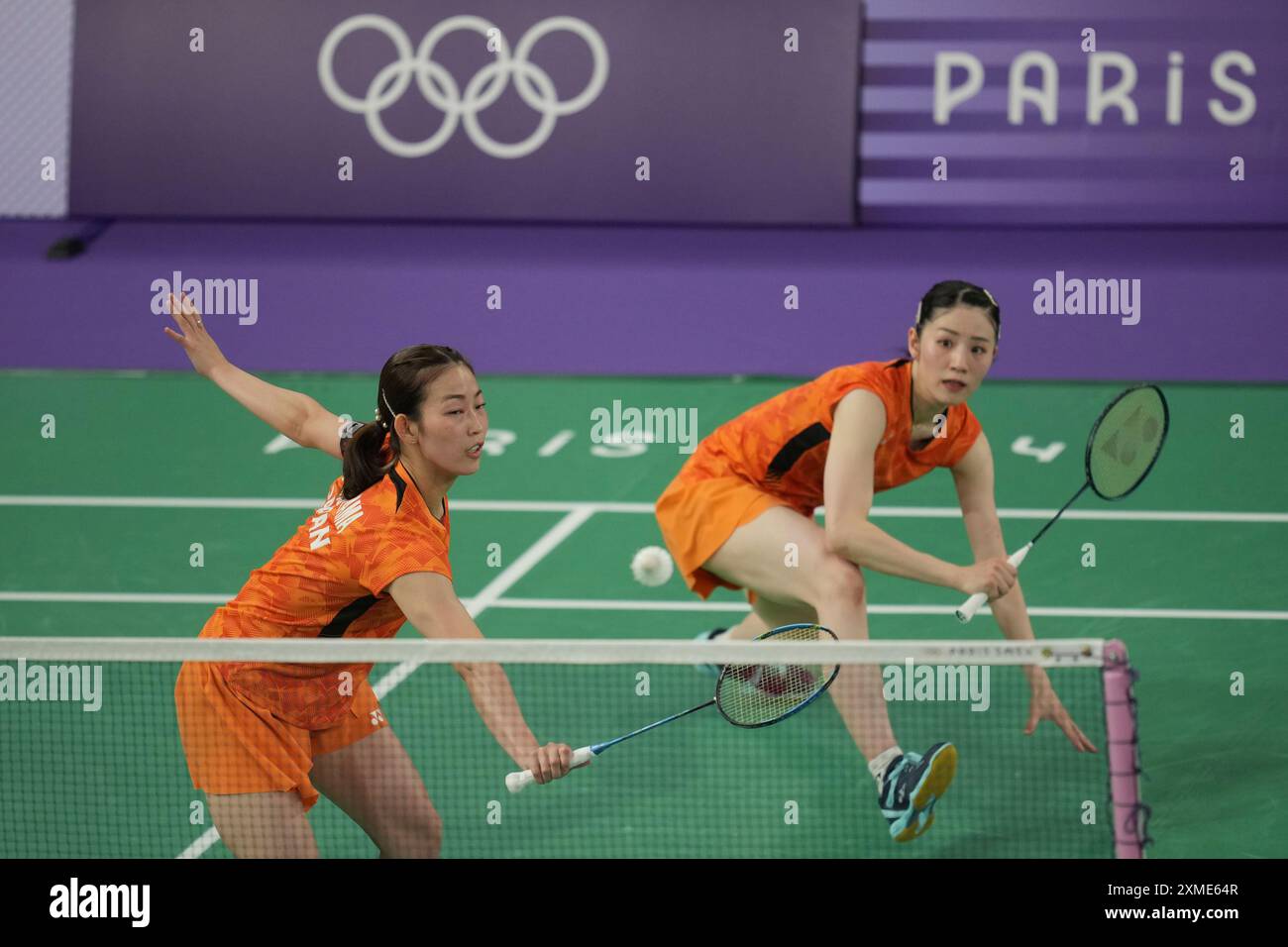 Japan's Nami Matsuyama, left, and Chiharu Shida play against Australia ...