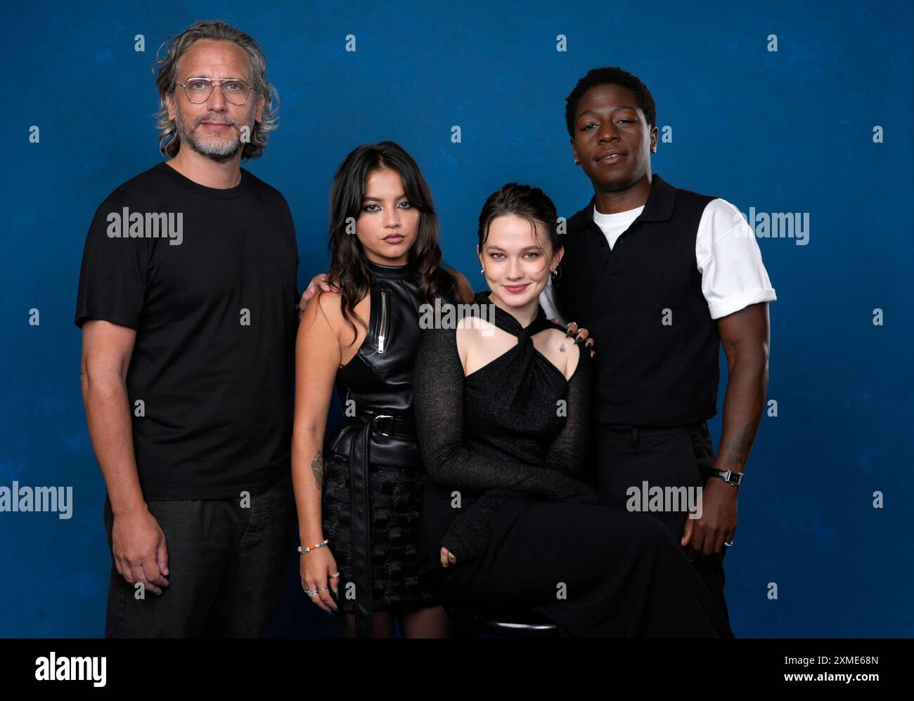 Fede Alvarez, from left, Isabela Merced, Cailee Spaeny, and David ...