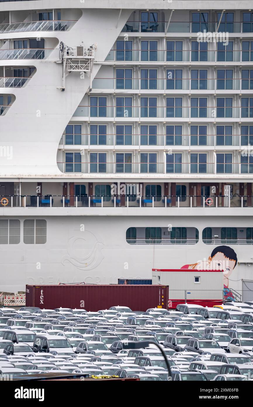 Parking space for import vehicles, hundreds of Hyundai Ioniq, electric ...