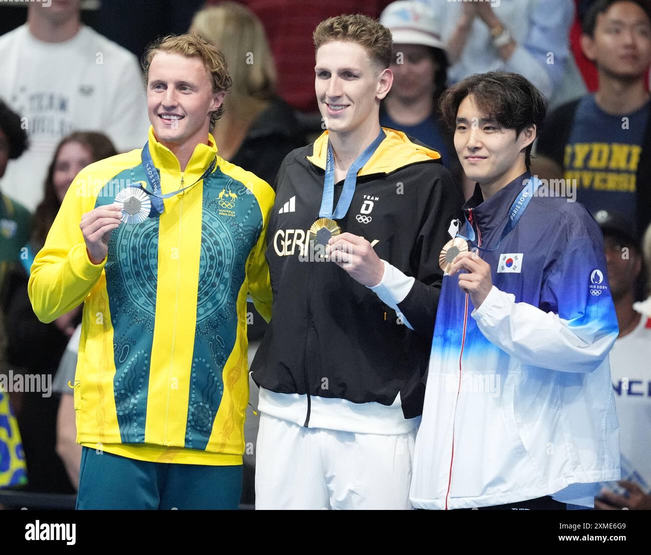 Paris, France. 27th July, 2024. Gold medalist Lukas Maertens of Germany ...