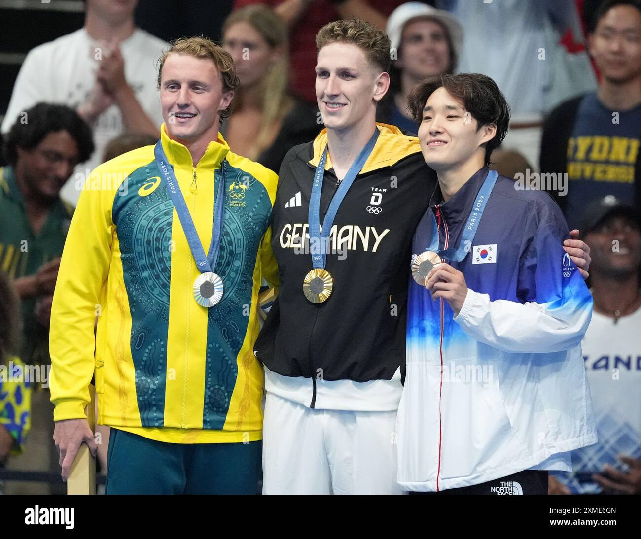 Paris, France. 27th July, 2024. Gold medalist Lukas Maertens of Germany ...