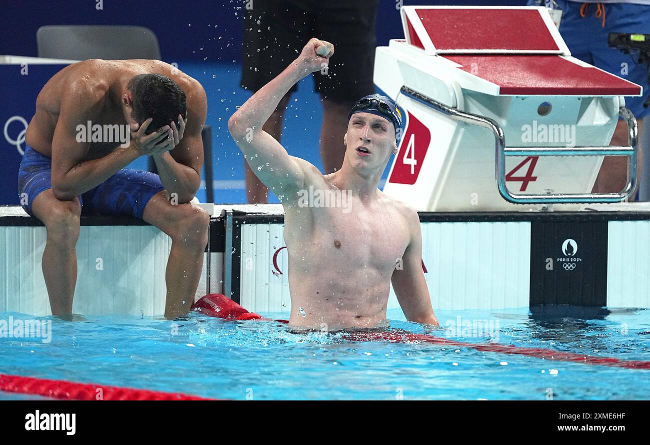 Paris, France. 27th July, 2024. Olympics, Paris 2024, swimming, Paris ...