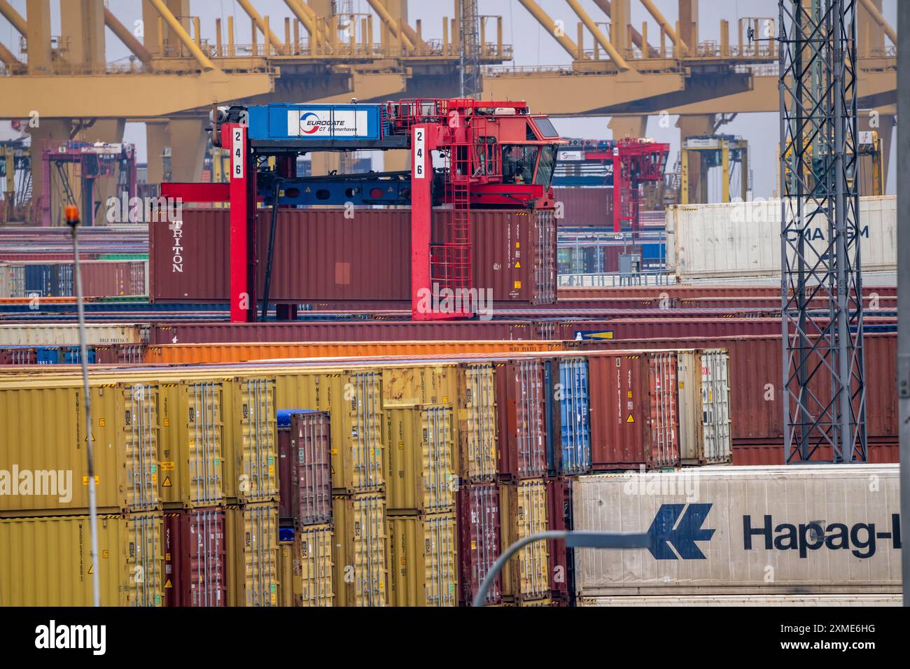 Container terminal in the seaport of Bremerhaven, Eurogate Container ...