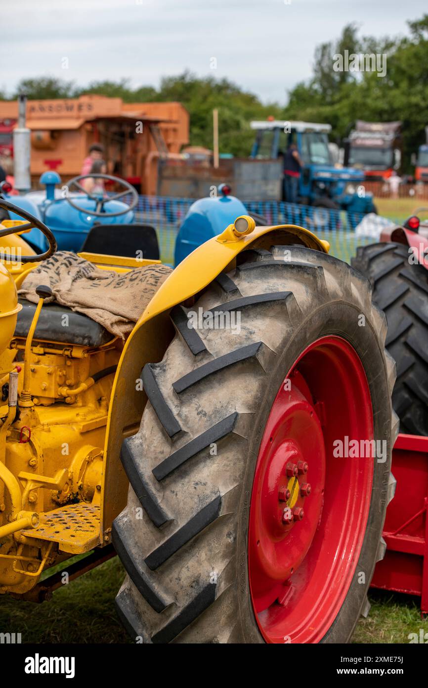 old tractors on display at an agricultural show on the isle of wight ...