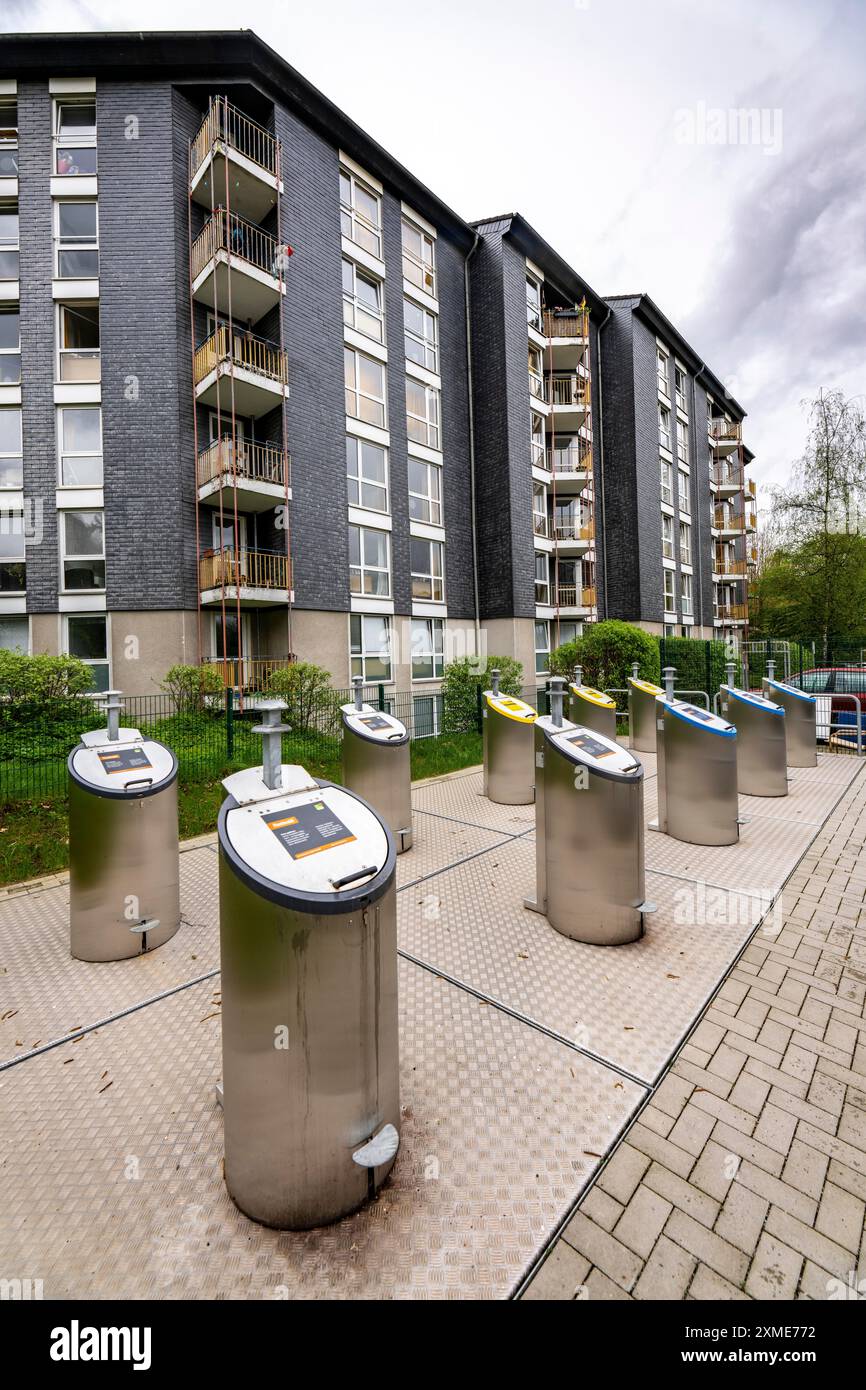 Underground waste disposal system, waste columns for different types of ...