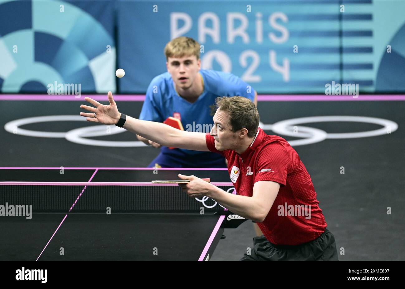 Paris, France. 27th July, 2024. Swedish Truls Moregardh and Belgian ...