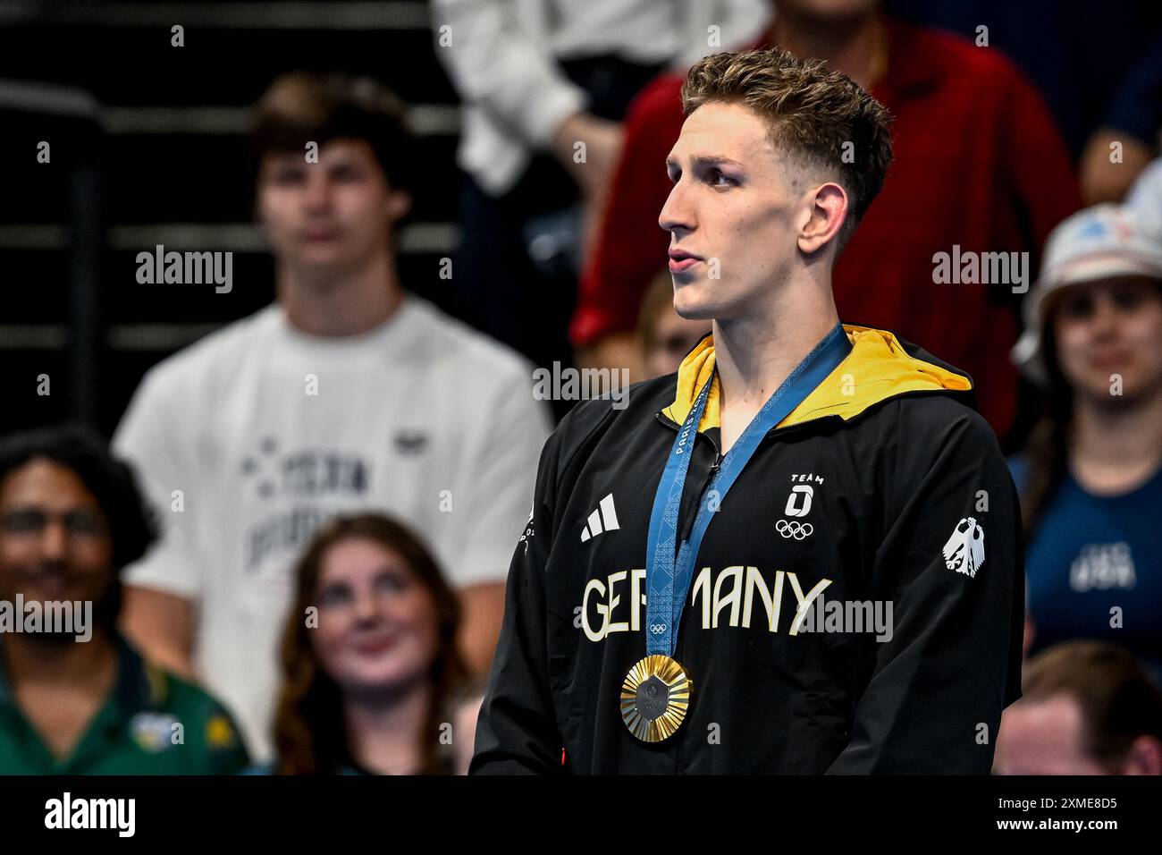Paris, France. 27th July, 2024. Lukas Martens of Germany stands with ...