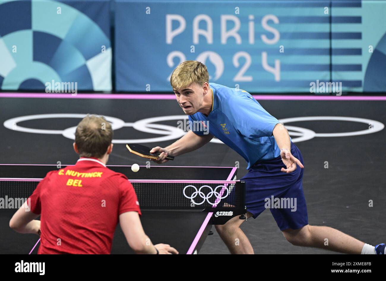 Paris, France. 27th July, 2024. Swedish Truls Moregardh and Belgian ...