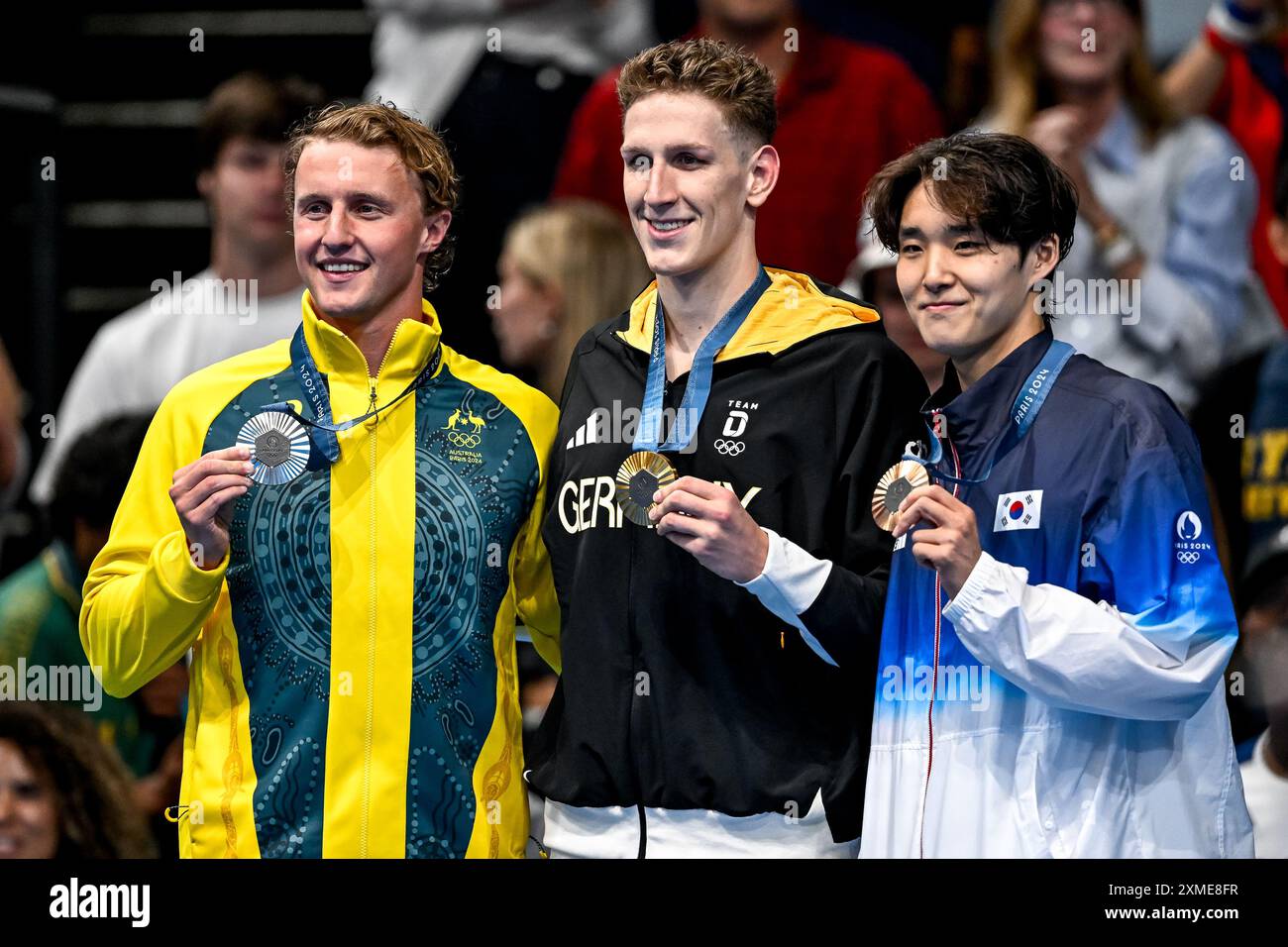 Paris, France. 27th July, 2024. Elijah Winnington of Australia, silver ...