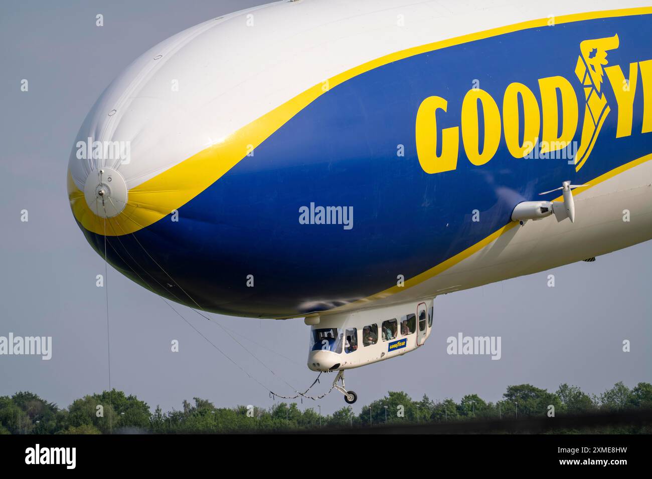 The Zeppelin NT, newly stationed at Essen/Muelheim Airport, undertakes ...