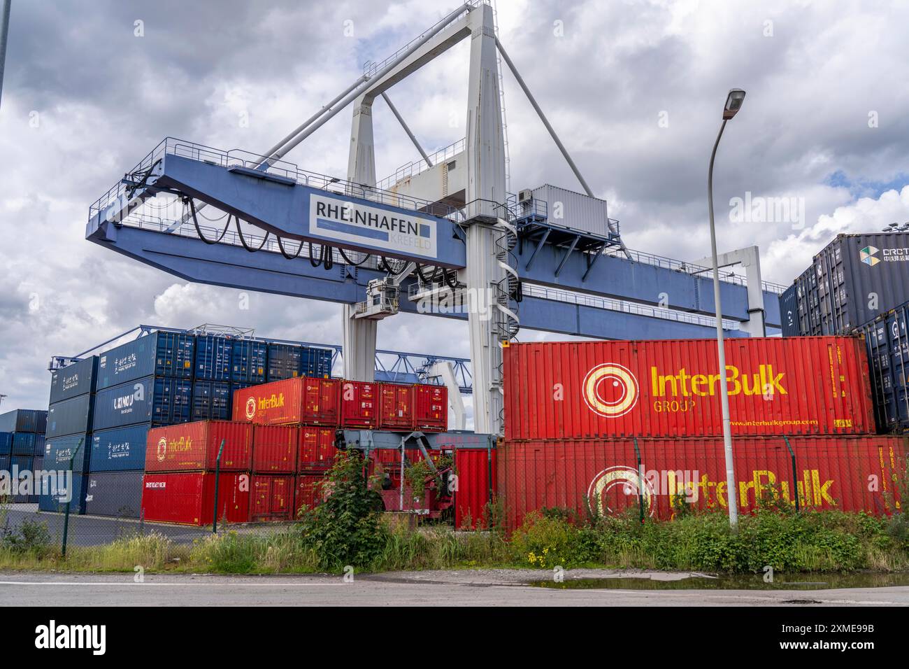 Container terminal at the Rhine harbour Krefeld, inland port, 4th ...