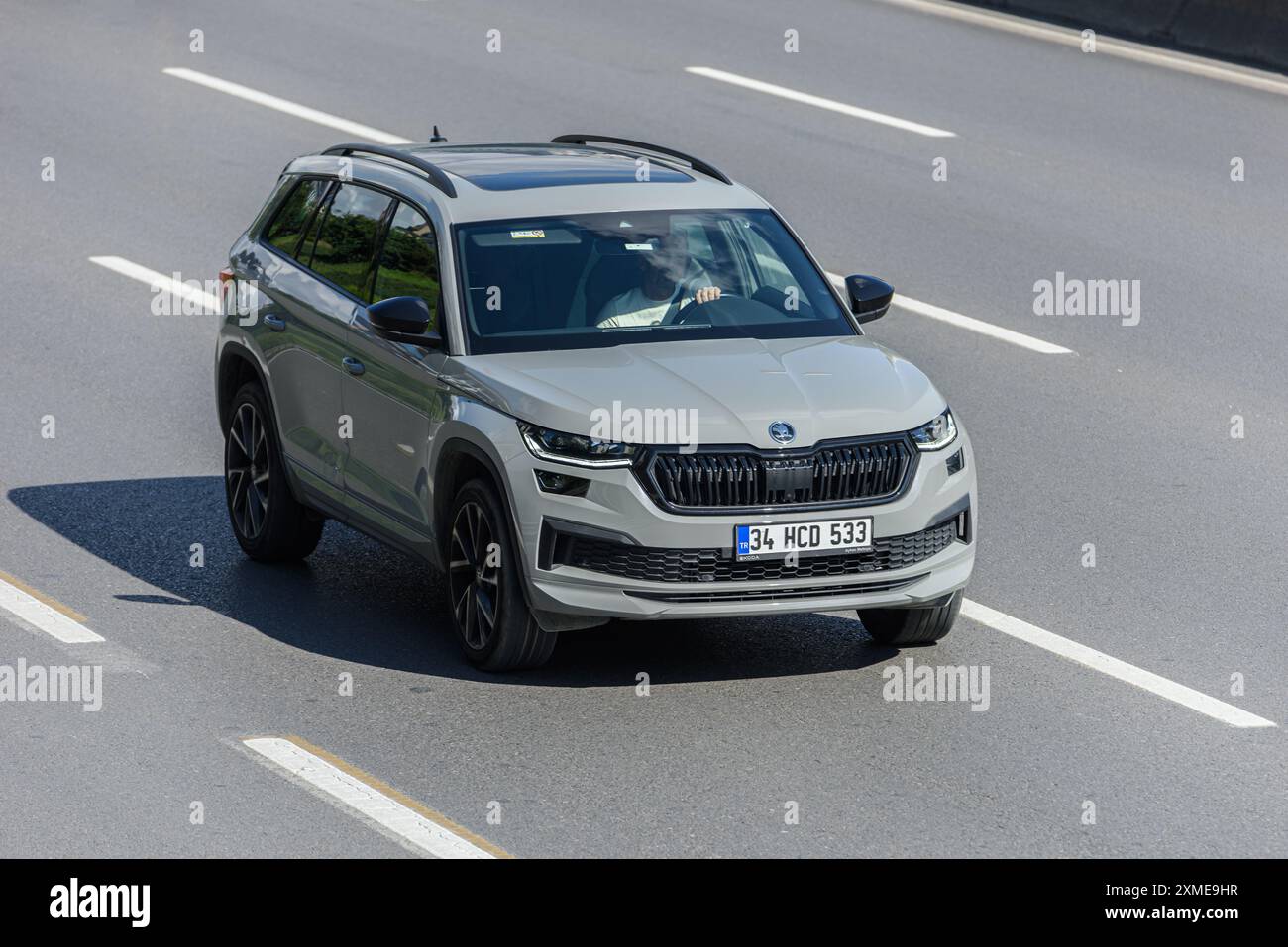 ISTANBUL, TURKEY - JULY 27, 2024: Skoda Kodiaq is a mid-size SUV ...