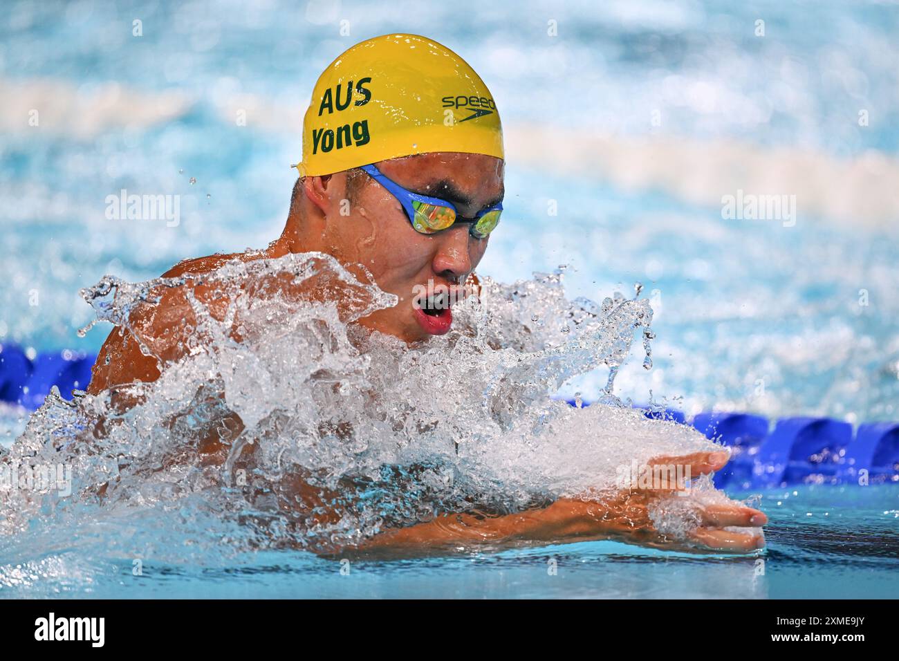 Paris, France. 27th July, 2024. Australian swimmer Joshua Yong during ...
