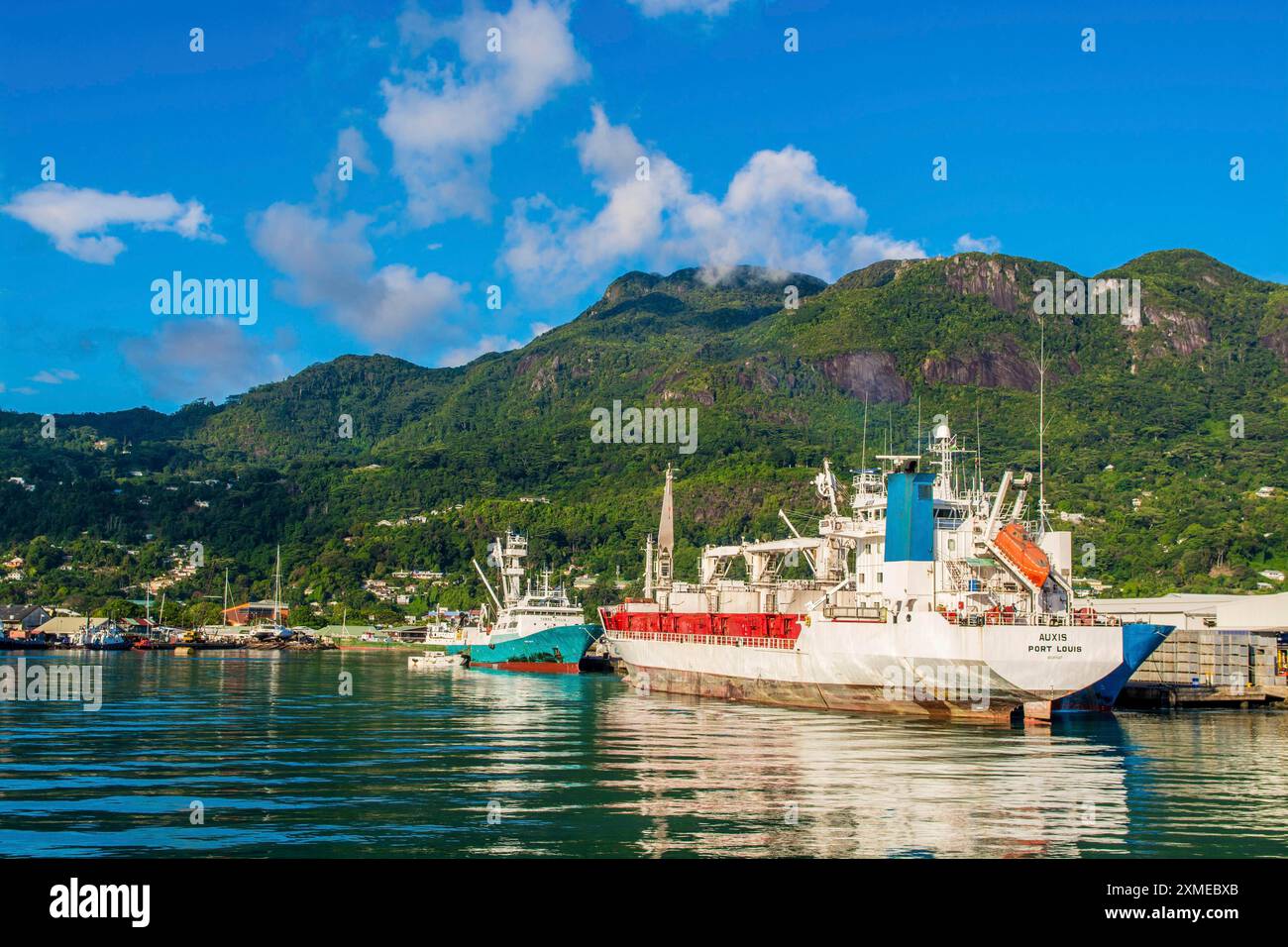 Victoria Harbour, Mahe, Republik Seychellen, Indischer Ozean Stock ...