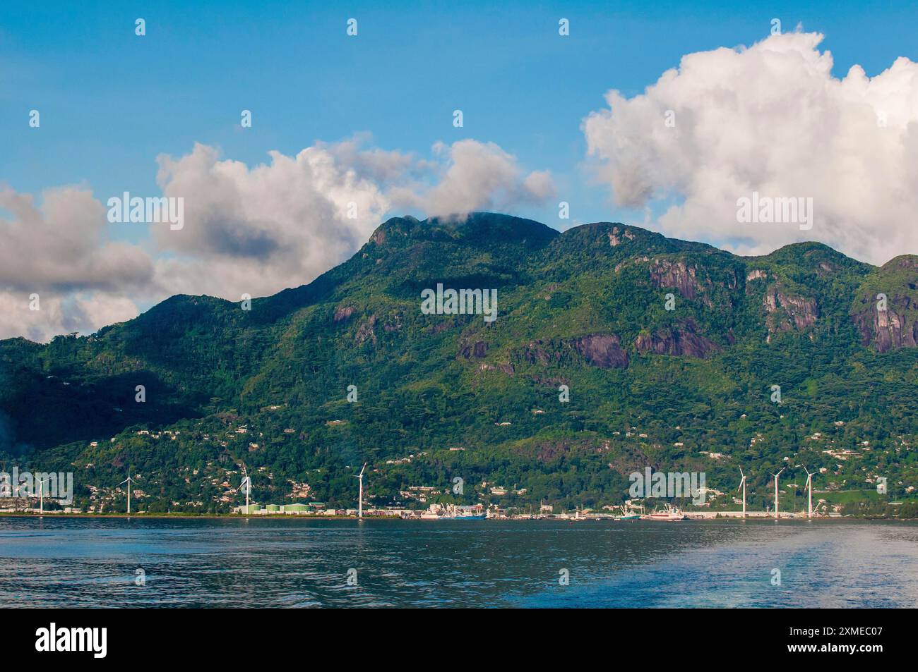Victoria Harbour, Mahe, Republik Seychellen, Indischer Ozean Stock ...