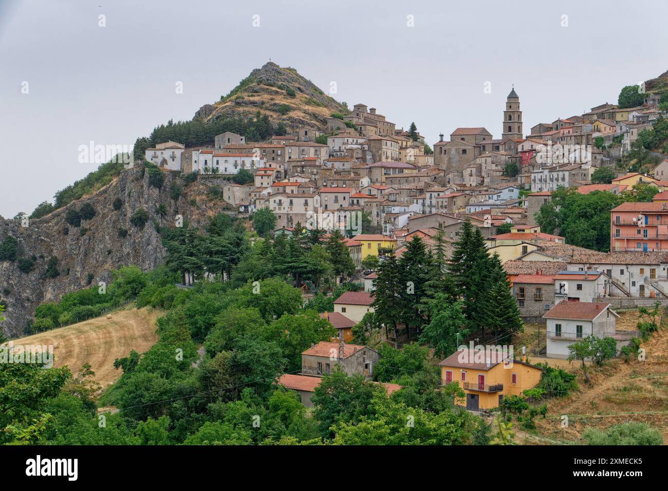 The mountain village of San Fele in the Comunita Montana in Basilicata and the southern Italian ...