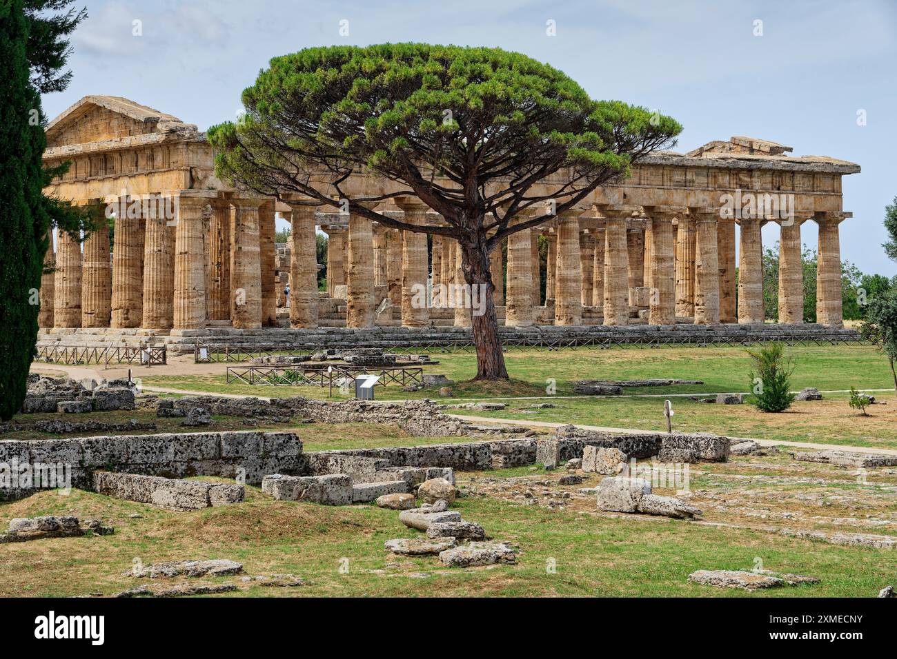 Paestum archaeological site and ruins, UNESCO World Heritage Site, in ...
