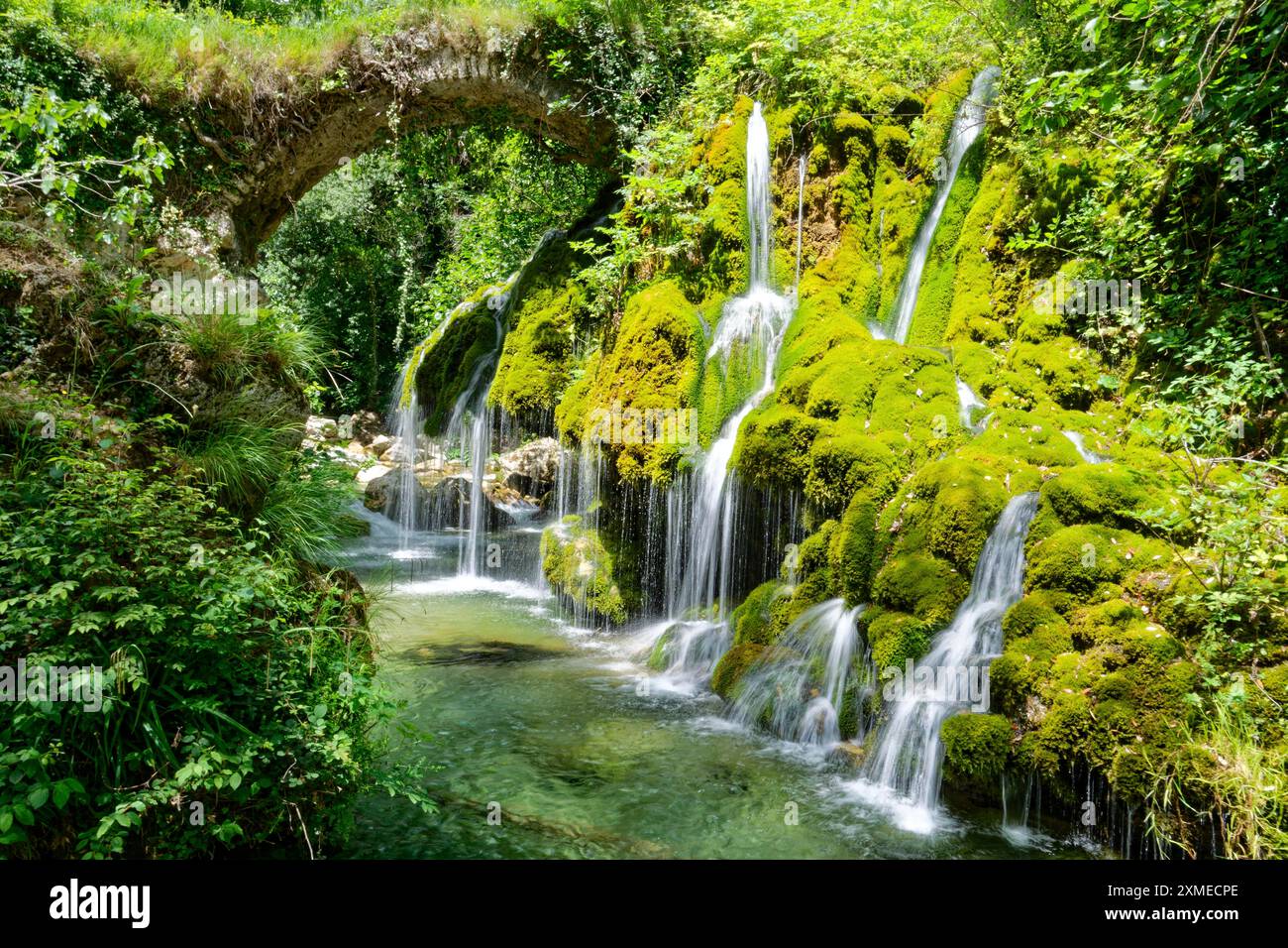 The Oasi Cascate Capelli Di Venere waterfall, also known as Fontana ...