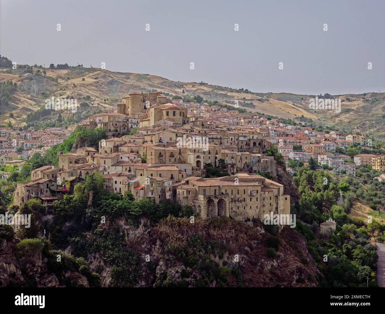 The castle and town of Oriolo, an Italian municipality in the province ...
