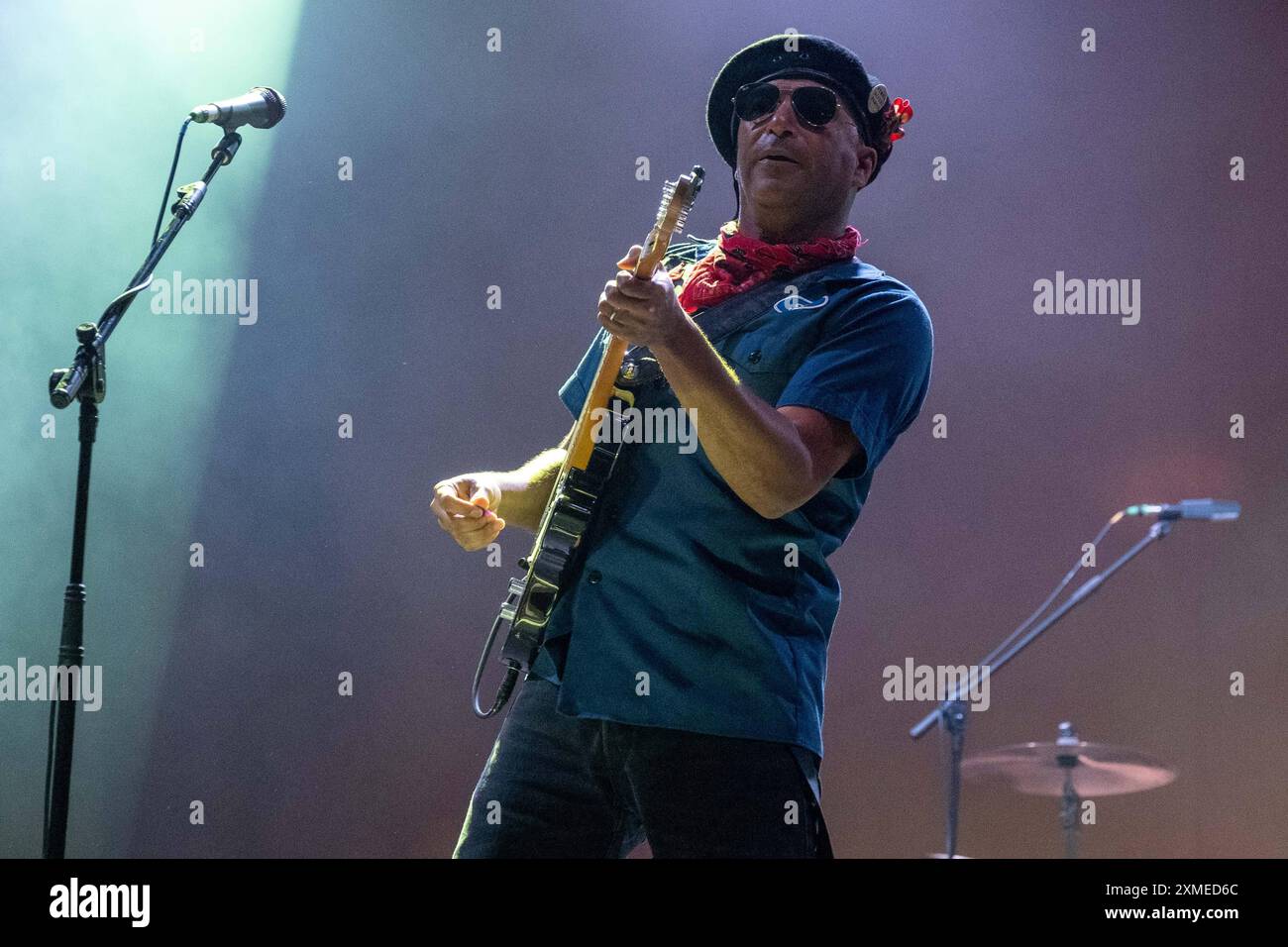 Tom Morello, stage name of Thomas Baptiste Morello, during his live ...