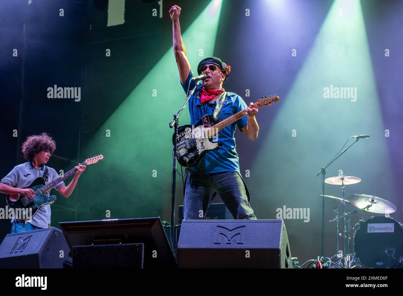 Tom Morello, stage name of Thomas Baptiste Morello, during his live ...
