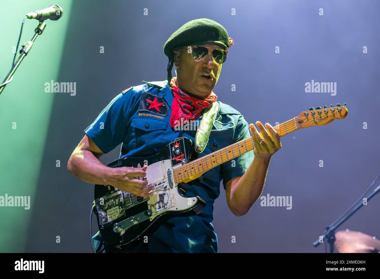 Tom Morello, stage name of Thomas Baptiste Morello, during his live ...