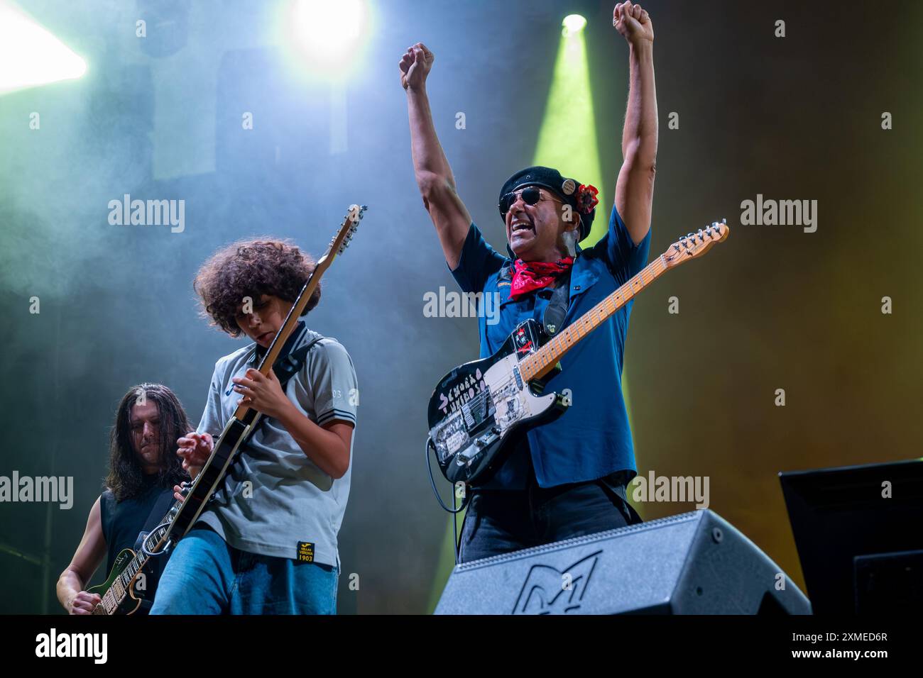 Tom Morello, stage name of Thomas Baptiste Morello, during his live ...