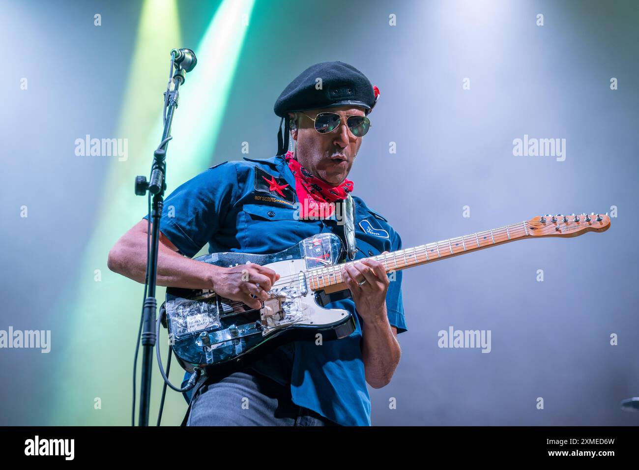 Tom Morello, stage name of Thomas Baptiste Morello, during his live ...
