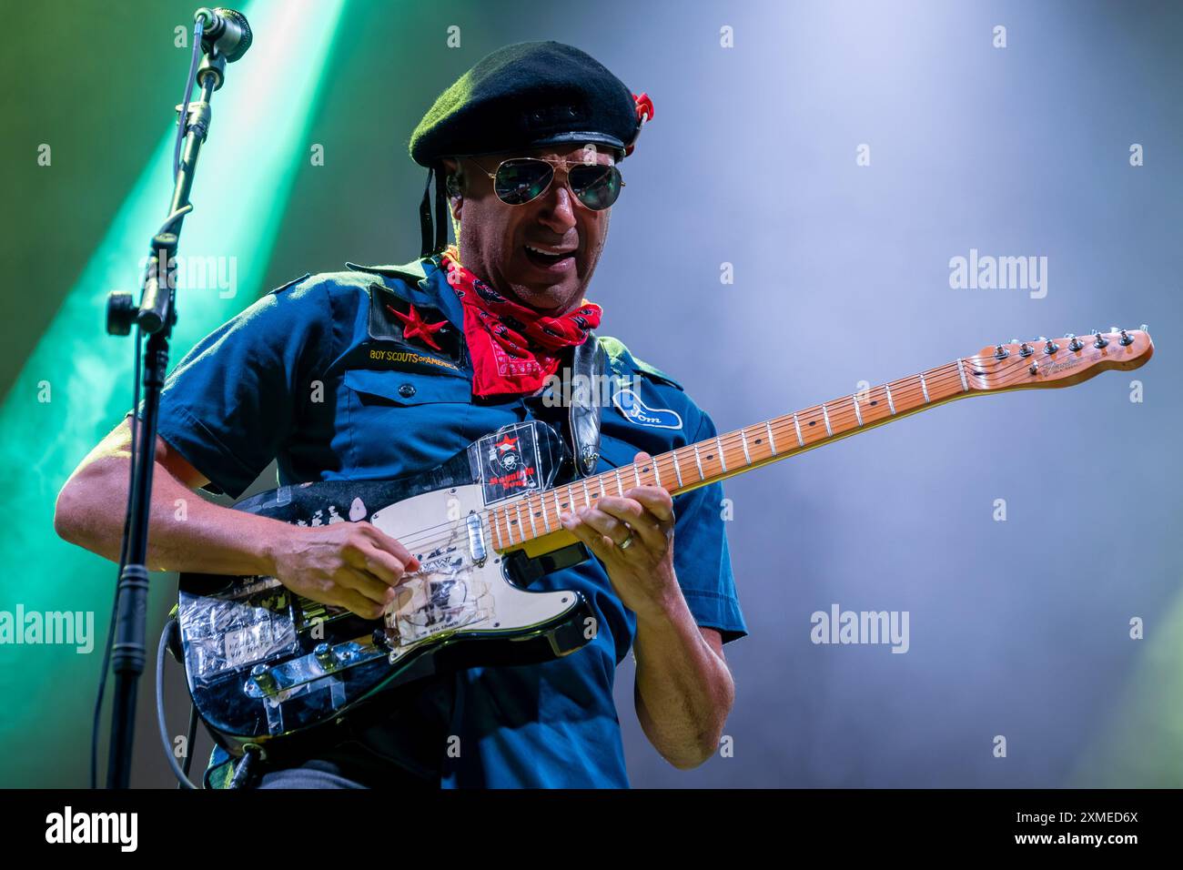 Tom Morello, stage name of Thomas Baptiste Morello, during his live ...