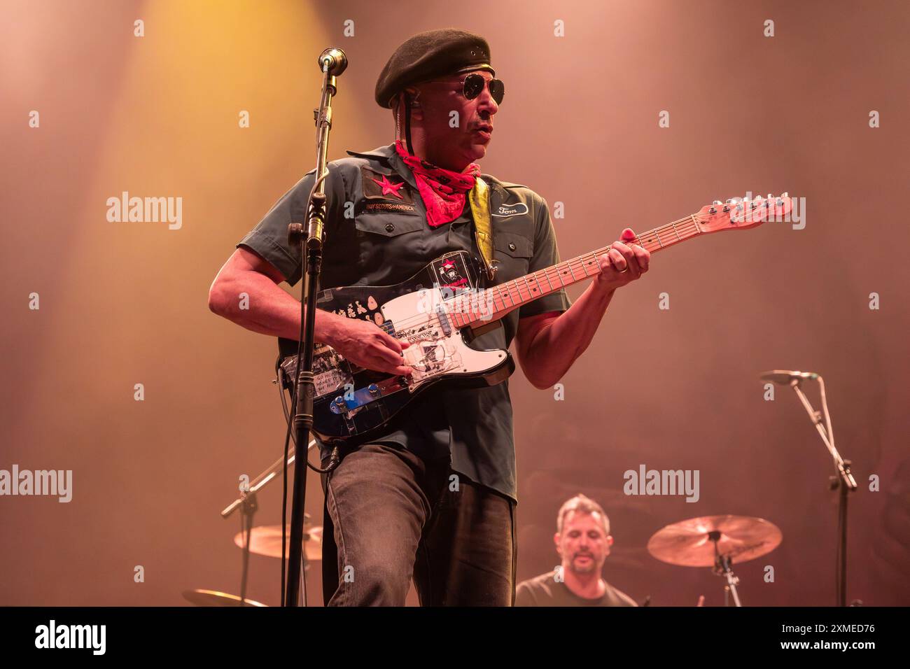 Tom Morello, stage name of Thomas Baptiste Morello, during his live ...